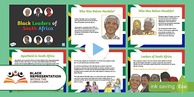 Mandela Day - KS2 Black Leaders of South Africa Presentation