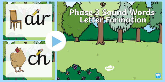 Phase 3 Sound Words Letter Formation PowerPoint
