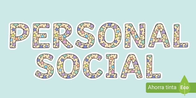 Decoración del aula: Letras de personal social para imprimir