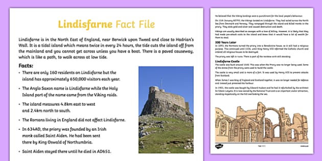 Lindisfarne Facts - Fact File - Geography - Resources