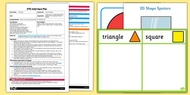 EYFS I Spy 2D Shapes Adult Input Plan and Resource Pack