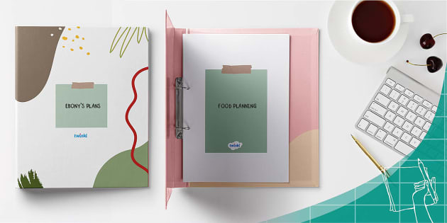 * NEW * Green Patterned | Personalised Binder Pack