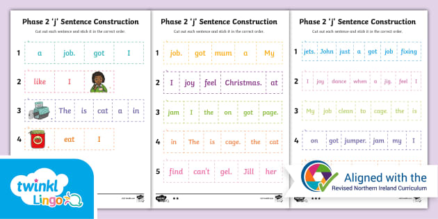 Linguistic Phonics Phase 2 ‘j’ Sentence Construction