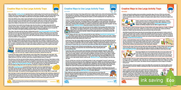 EYFS Ages 0-5 Large Activity Trays Pack: Seaside | Twinkl