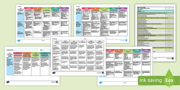 Year 1 Assessment Rubrics Pack Ι Literacy Assessment