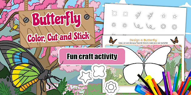 Color, Cut and Stick: Butterfly