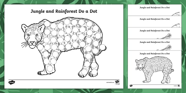 Jungle and Rainforest Do a Dot Activity | Twinkl - Twinkl