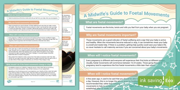 A Midwife's Guide to Foetal Movements (teacher made)