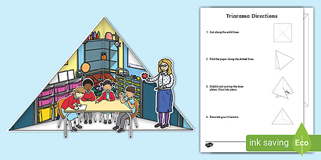 Classroom Themed Triarama (Teacher-Made) - Twinkl