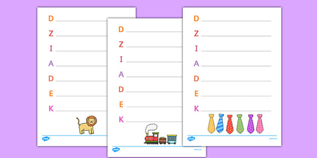 Akrostych Dziadek po polsku (teacher made) - Twinkl