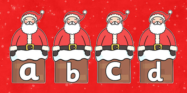 A-Z Alphabet on Santa - Christmas, xmas, santa, advent