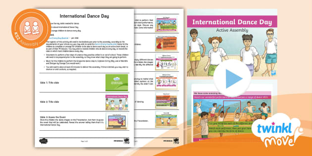 FREE! - International Dance Day Active Assembly Pack - KS2 - Twinkl