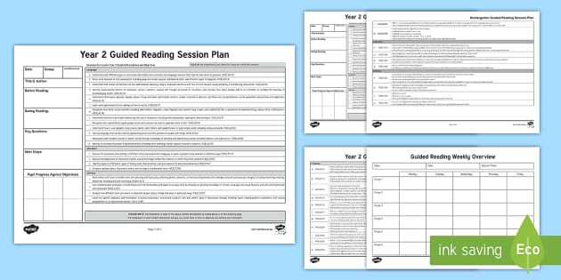 Year 2 Victorian Curriculum Guided Reading Session Planning Template