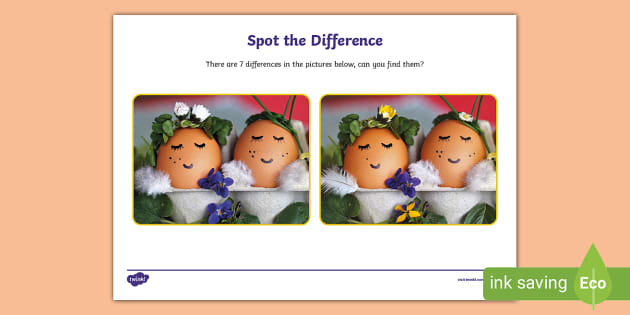 FREE! - * NEW * Egg Heads Spot the Difference (teacher made)
