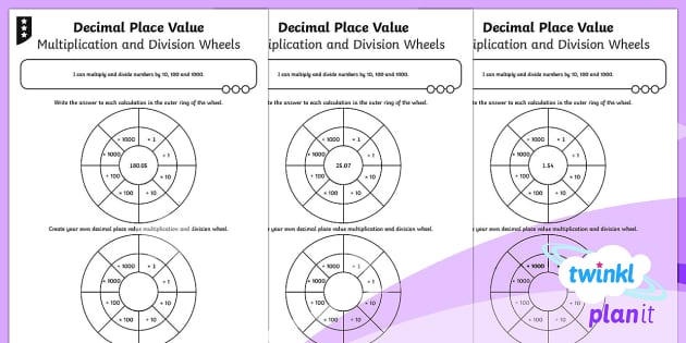 PlanIt Maths Y6 Fractions: Decimal Place Value Home Learning Tasks