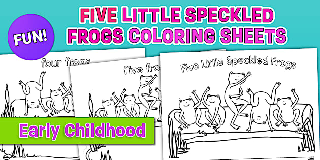 speckled frog coloring page