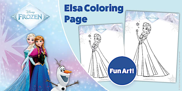 frozen elsa coloring picture