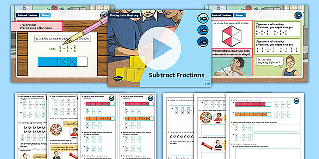 👉 White Rose Maths Compatible Year 3 Subtract Fractions