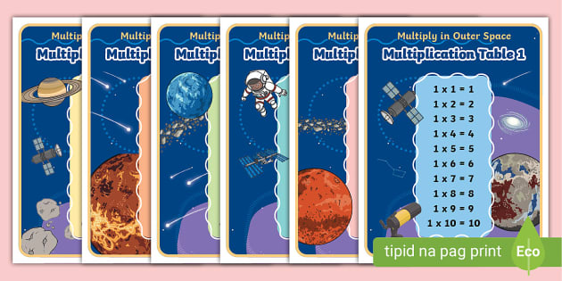 Outer Space Theme Multiplication Tables | Philippines | Twinkl