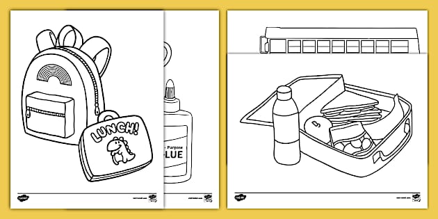 Back-To-School Coloring Sheets (Hecho por educadores)