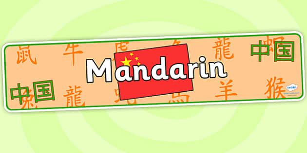 Mandarin Display Banner (teacher made)