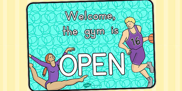 Gym Role Play Open Sign (Australia) (teacher made) - Twinkl