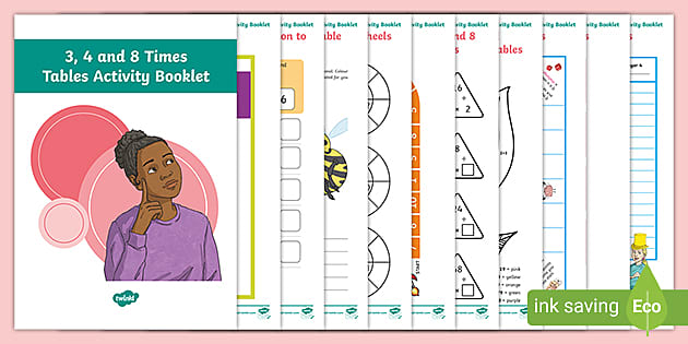  3 4 And 8 Times Table Activity Booklet Twinkl