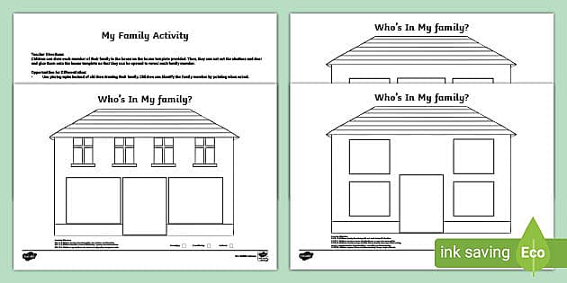My Family Worksheet | All About Me Worksheet Differentiated