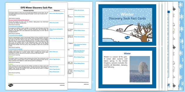 EYFS Winter Discovery Sack (teacher made)