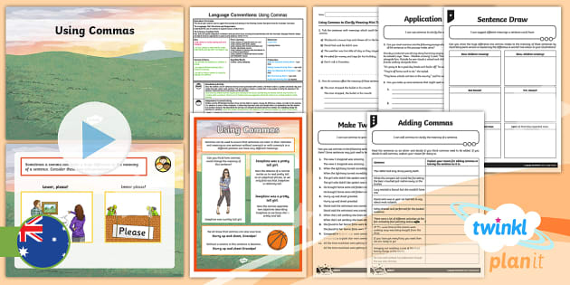 Year 6 Language Conventions Using Commas Lesson - Twinkl