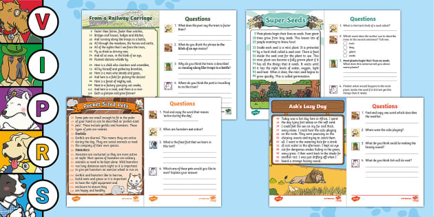 KS1 60-Second Reads April Monthly Comprehension Pack