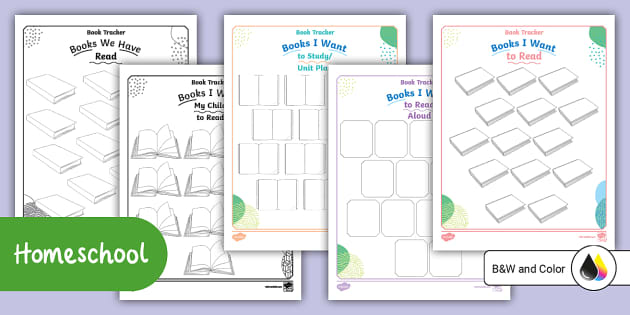 Homeschool Book Tracker Pages (teacher made) - Twinkl