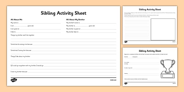 Siblings Worksheet Worksheet Worksheet Teacher Made