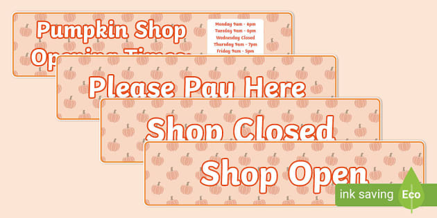 FREE! - Pumpkin Patch Shop Signs (teacher made) - Twinkl