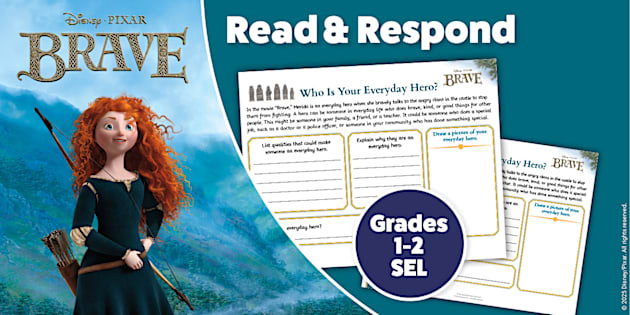 Brave: My Everyday Hero SEL Read and Respond Worksheet