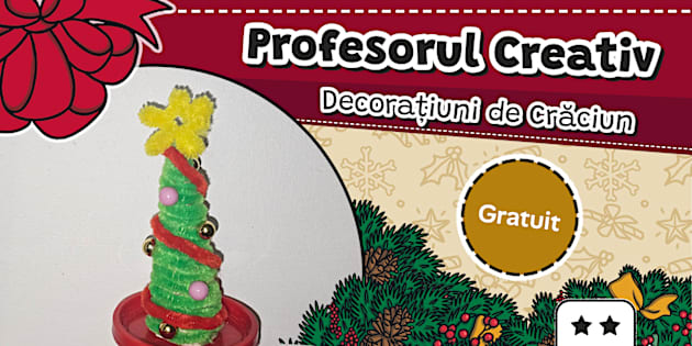 Mini-brad de Crăciun – Profesorul creativ Twinkl de Crăciun