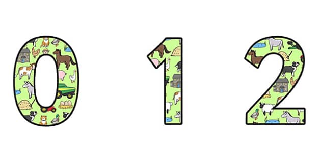 FREE! - Farm Themed Display Numbers (Small) (teacher made)