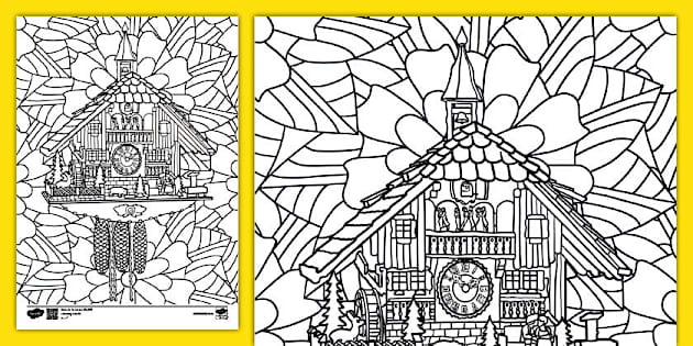 Mindfulness Clock Colouring Page (teacher made) - Twinkl