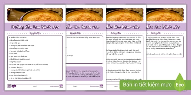 Hướng Dẫn Làm Bánh Xèo (teacher made) - Twinkl