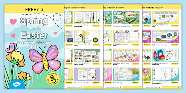 FREE 0-3 Spring and Easter Resource Catalogue (teacher made)