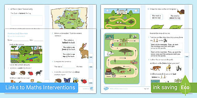 👉 Y1 Position and Direction Baseline Assessment - Twinkl