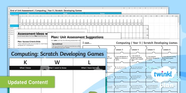 Computing: Scratch Year 5 Unit Assessment Pack - Twinkl