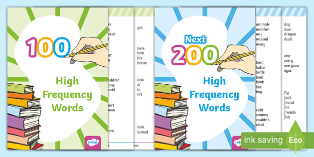 * NEW * 100 and 200 High Frequency Words Booklet - Twinkl