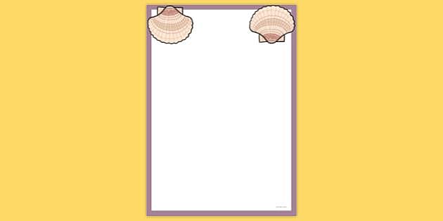 FREE! - Simple Blank Clamshell Page Border | Page Borders | Twinkl