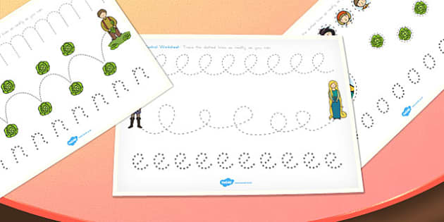 Rapunzel Pencil Control Path Worksheets (teacher made)