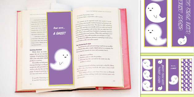 Ghost Graphic Bookmarks | Twinkl Party (teacher made)