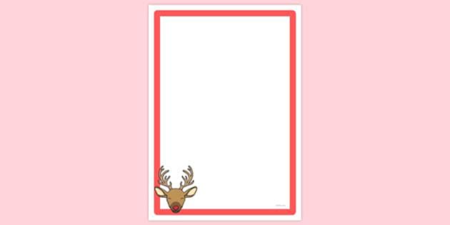 FREE! - Reindeer Page Border | Page Borders | Twinkl