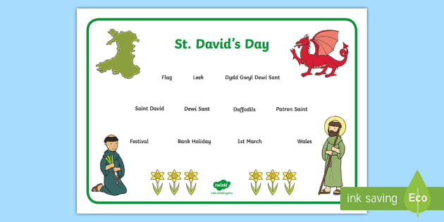 St David's Day Word Mat