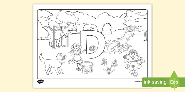 D Sound Loaded Scene Colouring Page (teacher made)