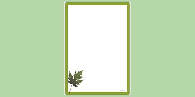 Silver Maple Page Border | Page Borders | Twinkl